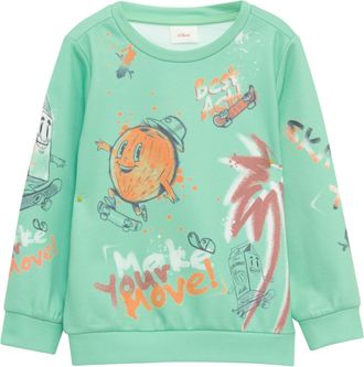 s.Oliver Weiches Sweatshirt mit All-Over-Print