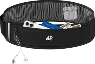 Generic Schlanke G&uuml;rteltasche, Bauchtasche, Lauftasche, H&uuml;fttasche f&uuml;r Workout, Joggen, Handyhalterung, G&uuml;rtel, Laufausr&uuml;stung, Schwarz, Waist: 60-85cm, Ohne 
