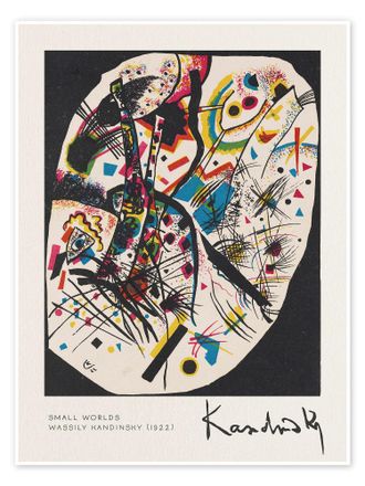 Posterlounge Kleine Welten Poster von Wassily Kandinsky 50 x 70 cm Wandbilder Wanddeko