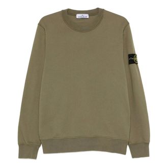 Stone Island Homme, Sweatshirts et sweats &agrave; capuche, Vert, Taille: 2XL 6100060 Cotton Fleece SweaT-shirt