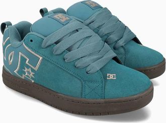 DC Court Graffik - Leder-Sneaker in Petrol/Gum-Gr&uuml;n