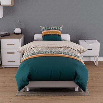 Soleil d'Ocre Abdeckungen von Bettdecken, Baumwolle, Blau, 140 x 200 cm