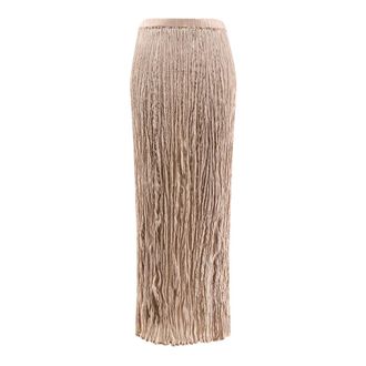 Alysi Geknitterter Viskose-Rock - - Skirts - Damen - Beige - S