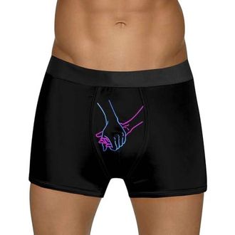 Generic Cale&ccedil;ons pour hommes, boxers pour hommes, noir, Saint-Valentin, boxer pour homme, sous-v&ecirc;tements uni, boxers + hommes avec motif culotte stretch r&eacute;tro