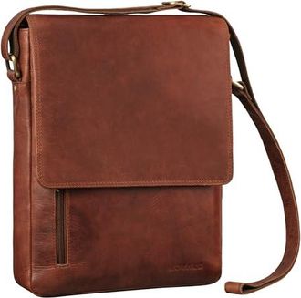 Royalz Kansas Sacoche Ordinateur Homme Cuir C&eacute;ritable 13-14 pouces - Sac &agrave; Bandouli&egrave;re - Cartable Sac Messenger Hommes Grand Porte-Documents pour DIN A4 Docu