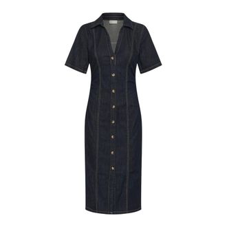 Kaffe Shirt Robes - Femme - Robes - Bleu - Taille: 36 FR