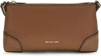 Michael Kors Femme, Sacs, Brun, Taille: ONE Size Portefeuille Double Zipp&eacute; en Cuir Grain&eacute;