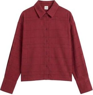 Calvin Klein Haut de pyjama &agrave; carreaux en coton m&eacute;lang&eacute;
