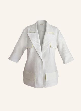 Helene Galwas Feminin Taillierter Sommerblazer Gemmare weiss