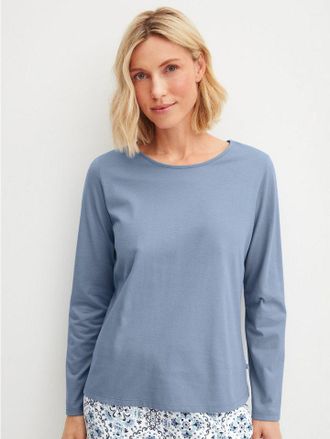 CALIDA Langarmshirt Favourites Tiles Damen (1-tlg) aus Bio Baumwolle, atmungsaktiv, pflegeleicht