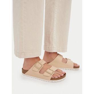 Birkenstock Pantoletten Birkenstock Arizona Birko-Flor 1027723 Beige