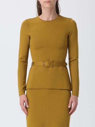 Tom Ford Top slim fit &agrave; manches longues en viscose avec ceinture &agrave; la taille