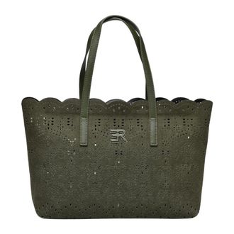 Ermanno Scervino Tote Terra Canvas Sangallo - - Bags - Damen - Gr&uuml;n - ONE SIZE