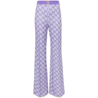 Elisabetta Franchi Palazzo-Hose - - Trousers - Damen - Lila - L