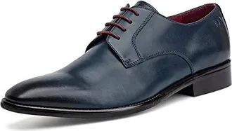 Digel Digel Simon Chaussures daffaires à lacets en cuir lisse pour homme - Chaussures basses à lacets - Pour le bureau - Élégantes - Uni - Pour le bureau - 