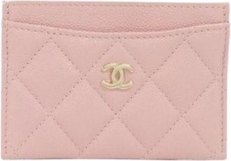 Chanel Pre-owned Timeless Classic Caviar Skin Card Case - Femme - Pre-owned - Rose - Taille: ONE Size
