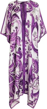 Dolce & Gabbana Femme, Robes, Multicolore, Taille: 36 FR Tunique Midi &agrave; Motifs Maiolica