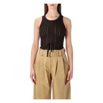 Sessun Andrade Body Pointelle - - Tops - Damen - Braun - M