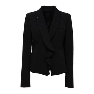 Pinko Jacke mit R&uuml;schen und Hakenverschluss - - Jackets - Damen - Schwarzk - XL