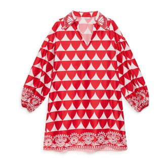 Maliparmi Maliparmi, Femme, Robes, Rouge, Taille: 42 FR Optical Broderie Dress