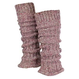 Piarini 1 Paar Grobstrick Stulpen Damen Bein - warme Winter Beinstulpen - One-Size Wolle Multicolour-rose