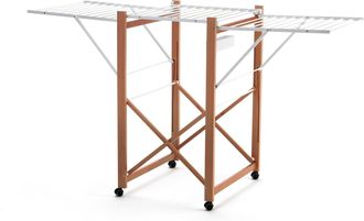 Arredamenti Italia 999 AIRONE Wäscheständer, Holz - Zusammenklappbar - Ausziehbar - 21 m Leine - Farbe: Kirsche - AR-It The Heart of Wood