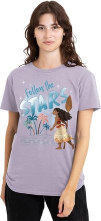 Disney Moana Follow The Stars Ladies T Shirt, Lavendar, Medium