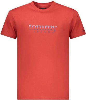 Tommy Hilfiger Homme, Tops, Rouge, Taille: XL Crew Neck T-Shirt