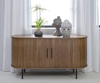 Loftscape home24 Sideboard Maqueda 140 cm 140 x 76 x 45cm Braun/Eiche Dunkel