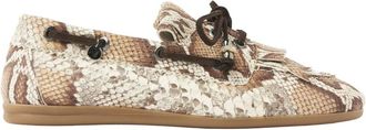 VIA VAI Femme, Chaussures, Beige, Taille: 40 EU June Loua Mocassins &agrave; Imprim&eacute; Serpent
