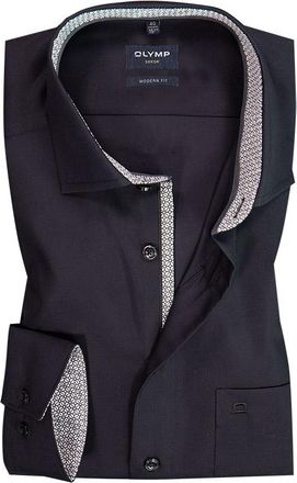 Olymp Herren Hemd schwarz