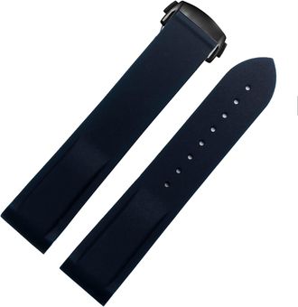 Generic Wasserdichtes Silikon-Uhrenarmband für Omega Comas, Armband Meidus Rudder, Gummi, 22 mm