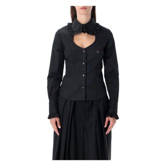 Vivienne Westwood Femme, Blouses et Chemises, Noir, Taille: 36 FR Toulouse Frill Shirt