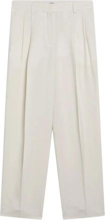 Toteme Femme, Pantalons, Beige, Taille: 40 FR Double-Pleat Fluid Pantalons