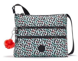 Kipling ALVAR Sac &agrave; bandouli&egrave;re de taille moyenne, Abstract Print (Blanc)