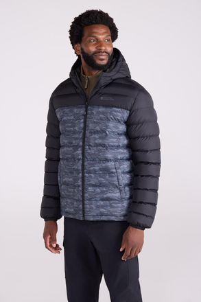 Mountain Warehouse Seasons II Steppjacke f&uuml;r Herren (Schwarz/Wei&szlig;)