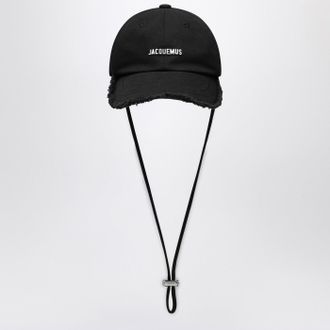 Jacquemus Schwarz Kappe La Casquette Artichaut aus Baumwolle