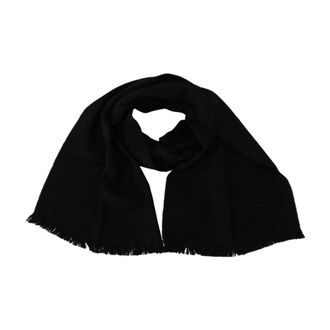 Gianfranco Ferre Schal mit Logo-Jacquard und Fransen - - Accessories - Damen - Schwarzk - ONE SIZE