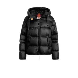 Parajumpers Kurze Schwarze Bandkapuzenjacke - - Jackets - Damen - Schwarzk - L