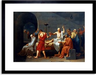 Wee Blue Coo The Art Stop PAINTING HISTORIC STUDY GREECE DAVID DEATH SOCRATES FRAMED PRINT F97x11519