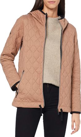 Trigema Damen Steppjacke mit Kapuze aus Sweat-Qualit&auml;t