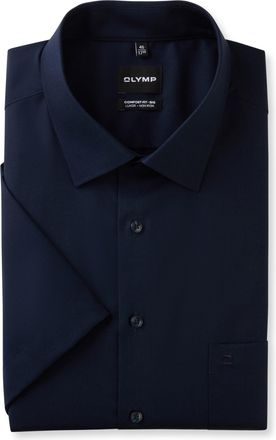 Olymp Herren Oberhemd Kurzarm Big.Tal,Uni,468 Business Big 01,01 Kent-Kragen,Kobalt 08,46