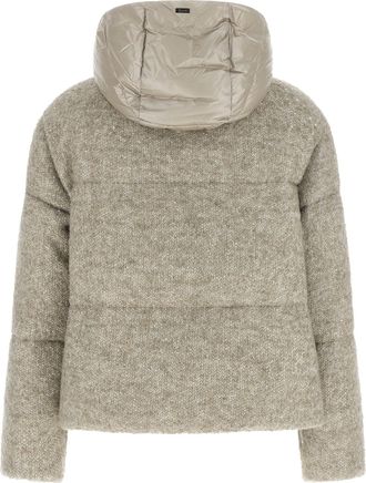 Herno Womens Beige Wool Full-Length Jacket Clothing