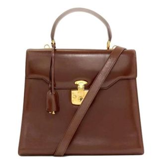 Gucci Pre-owned Cuir sacs-gucci - Femme - Pre-owned - Brun - Taille: ONE Size