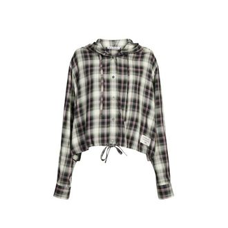 Acne Studios Chemise &agrave; capuche avec carreaux