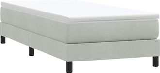 vidaXL vidaXL Boxspringbett ohne Matratze Hellgrau 80x220 cm Samt