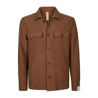 Eleventy Over Shirt Finezza 7 - - Jackets - Herren - Braun - XL