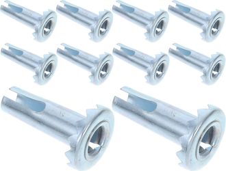 Cabilock 10 Stück Teiliges Metall Caster Stem Sleeve für Bürostuhlrollen und Holzstuhlbeine Einfache Montage ohne Werkzeug Sichere Passform Vielseitig Einsetzb