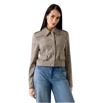 Guess Femme, Vestes, Multicolore, Taille: 40 FR Veste &agrave; carreaux