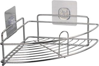 Cabilock Edelstahl Eckregal Selbstklebend mit Doppel saugnapf Multifunktionales Dreieck Regal f&uuml;r Bad und K&uuml;che Platzsparend Schnelle Montage ohne Bohren Stark